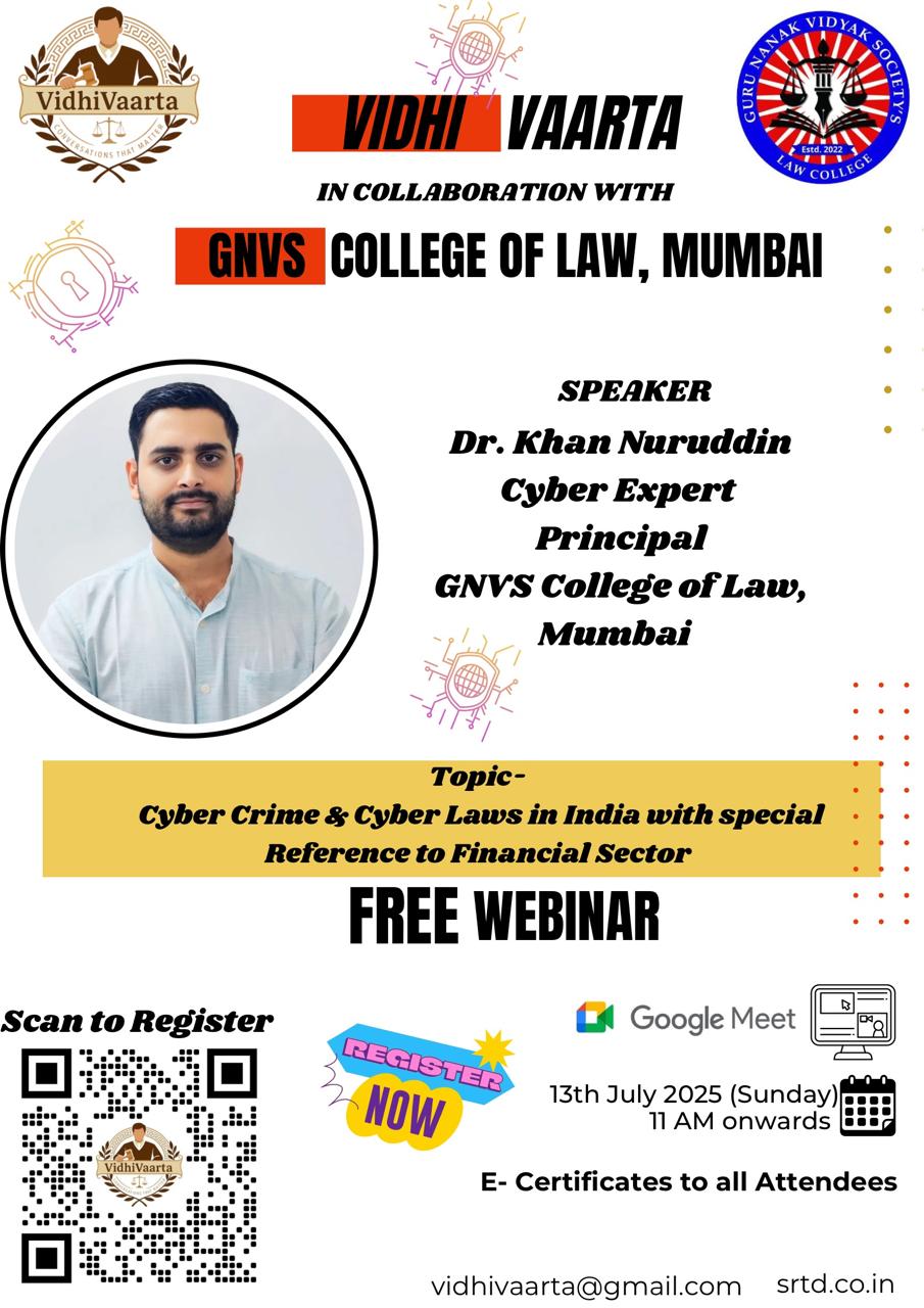 Webinar : Cyber Crime and Cyber Laws in India - Guru Nanak Vidyak ...